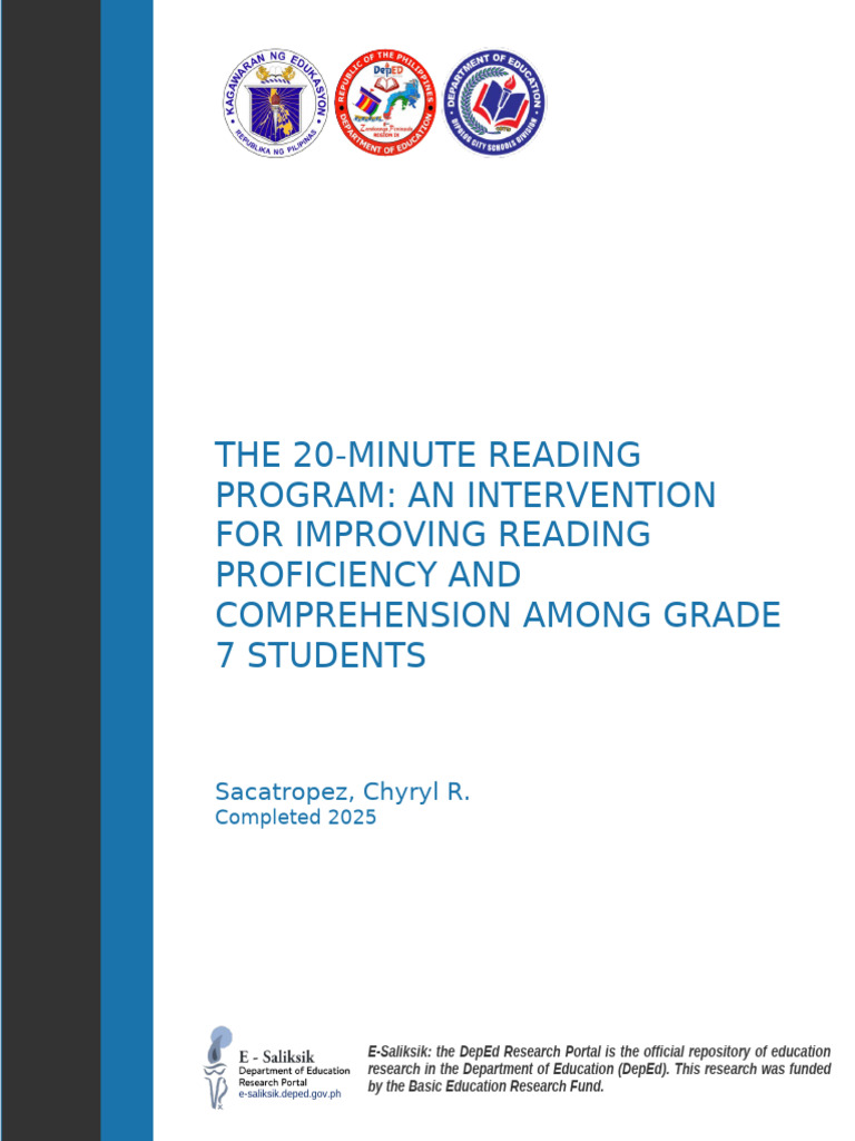 DC 2025 AR Sacatropez 20 Minute Reading Program | PDF | Reading ...
