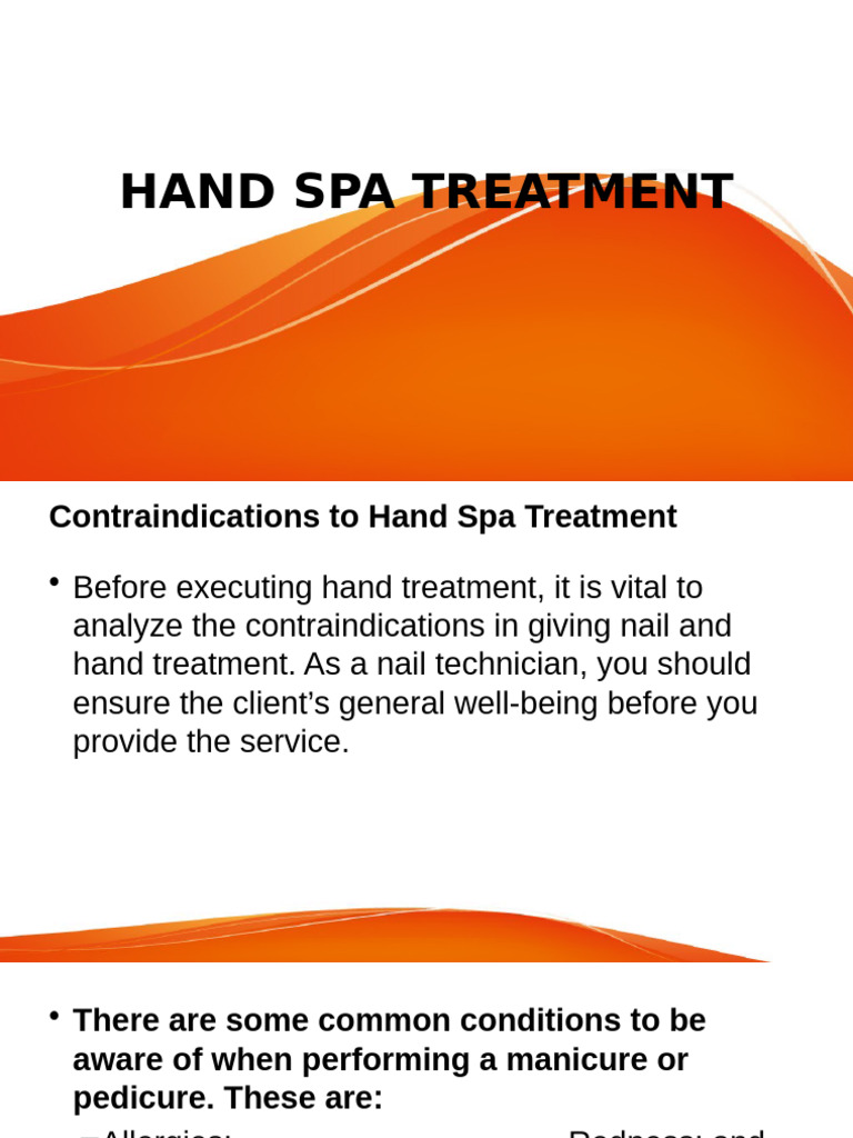 Tle - Hand Spa Treatment | PDF