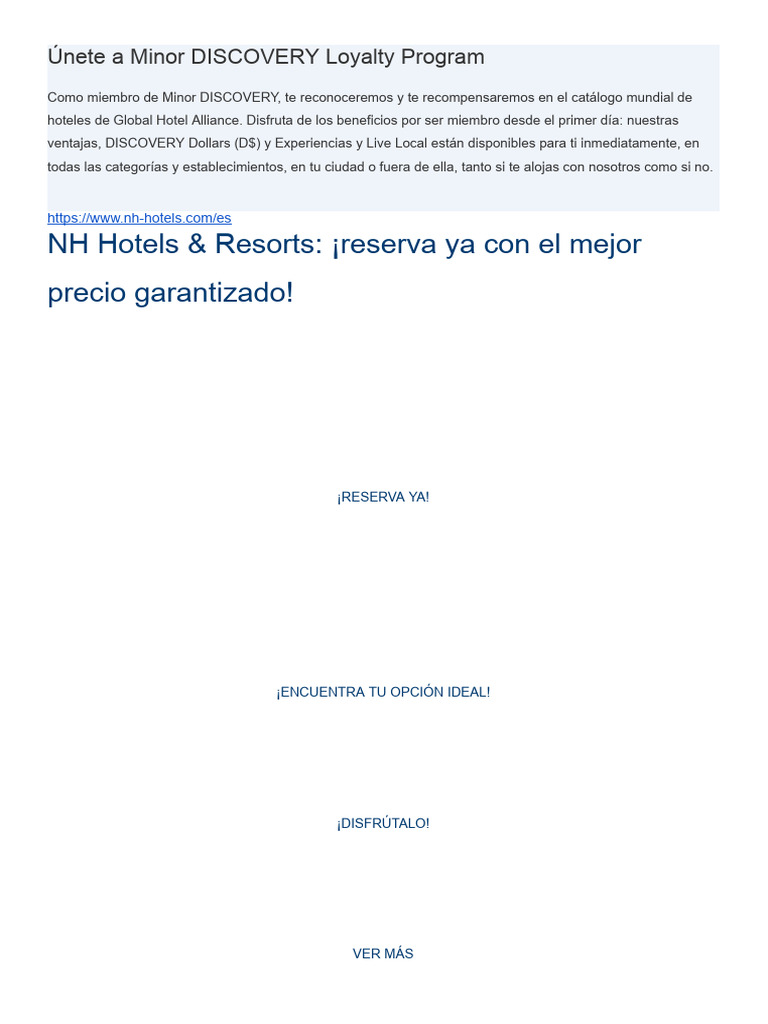 Beneficios del Programa Minor DISCOVERY | PDF