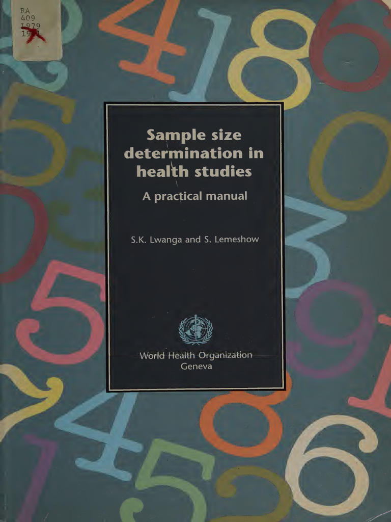 Sample Size Determination in Health Studies a Practical Manual | PDF | Sample Size Determination ...
