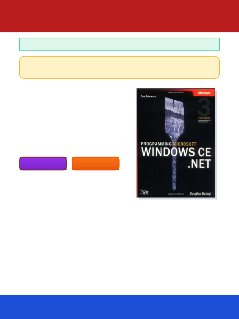 Programming Microsoft Windows CE NET 3rd Edition Douglas Boling Ebook ...