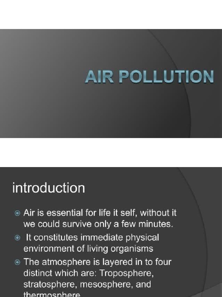 Lesson 6- Air Pollution | PDF