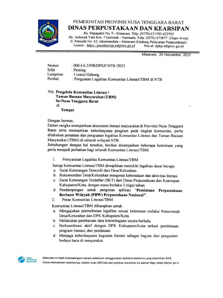 Surat Legal Komlit | PDF