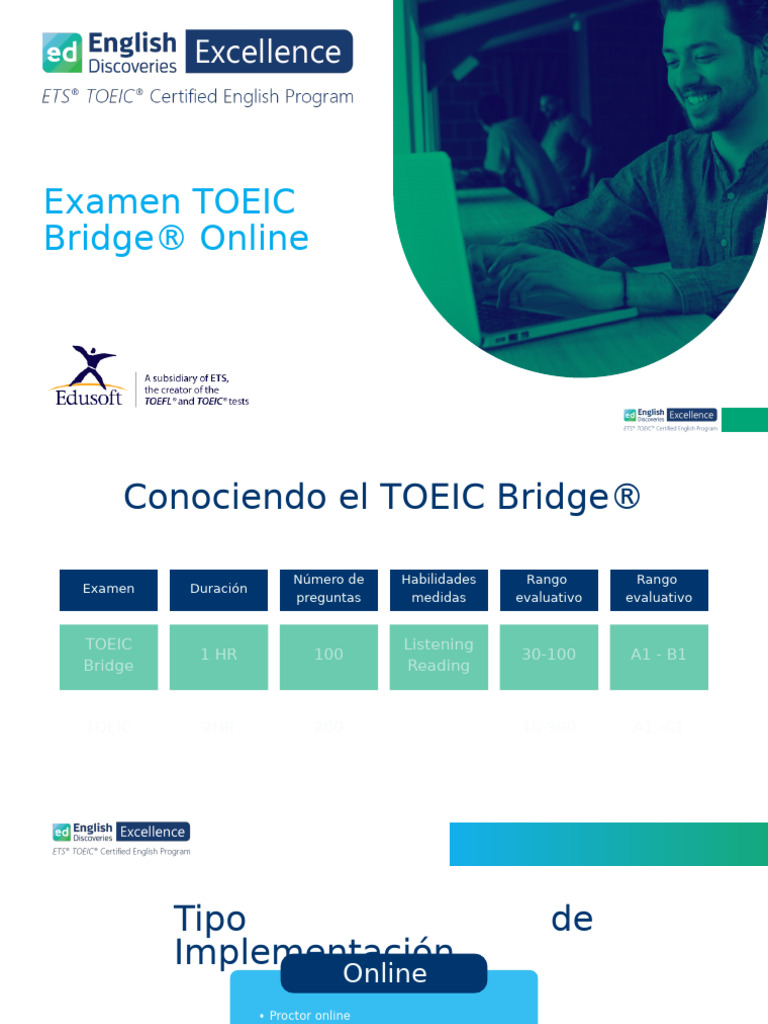 Guía del Examen TOEIC Bridge Online | PDF | Informática