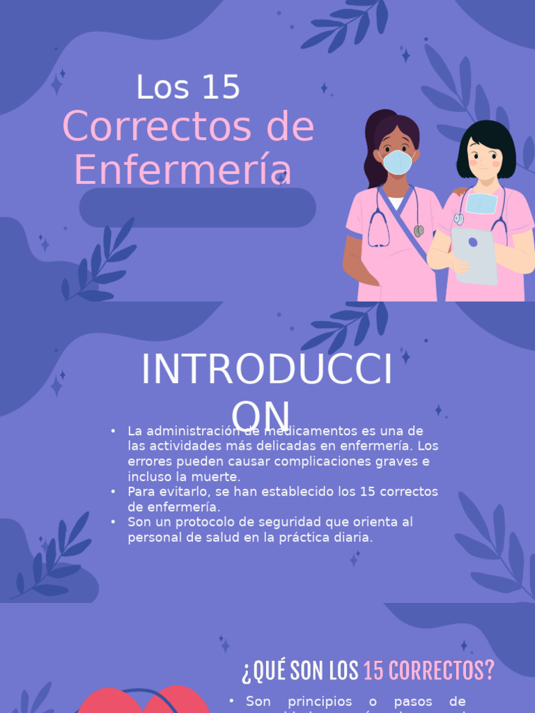 15 Correctos en Administración de Medicamentos | PDF | Medicamentos con ...