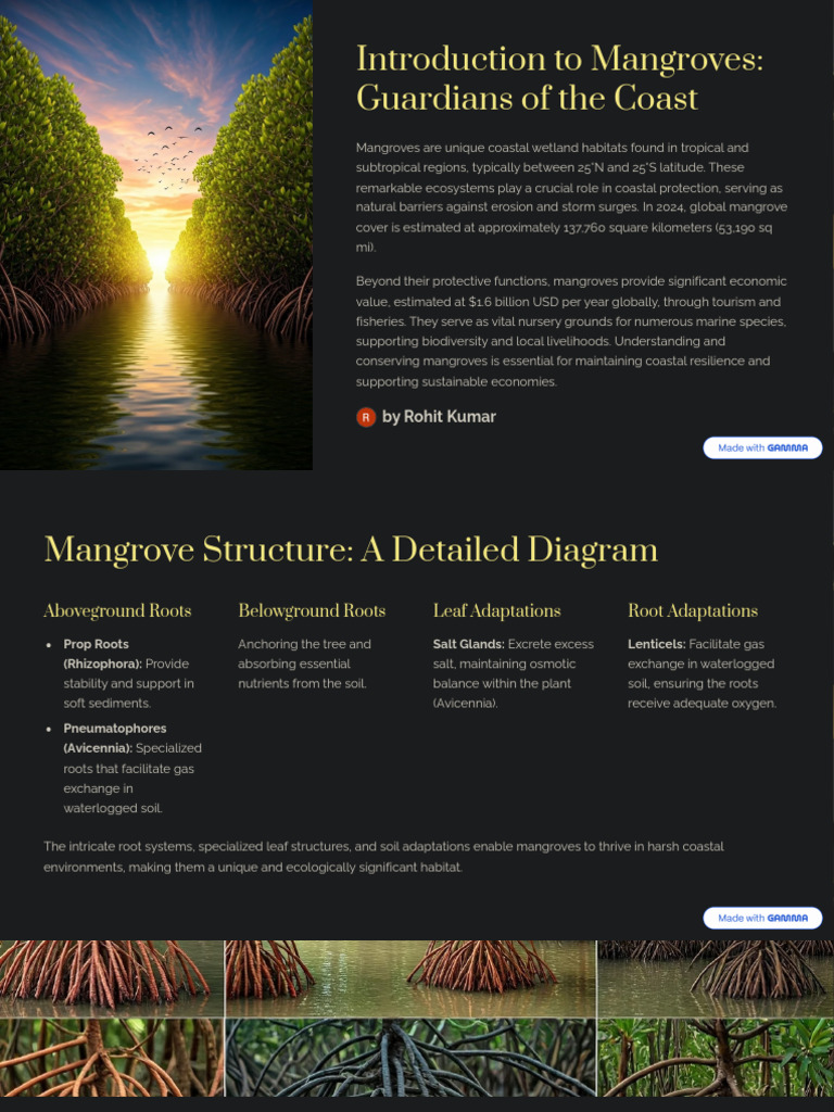 Introduction To Mangroves Guardians of The Coast | PDF