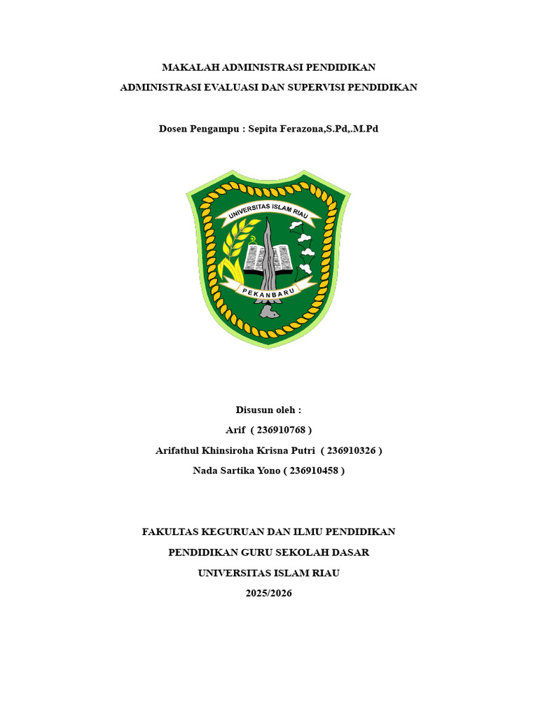 Makalah Administrasi Pendidikan Kelompok 9 | PDF