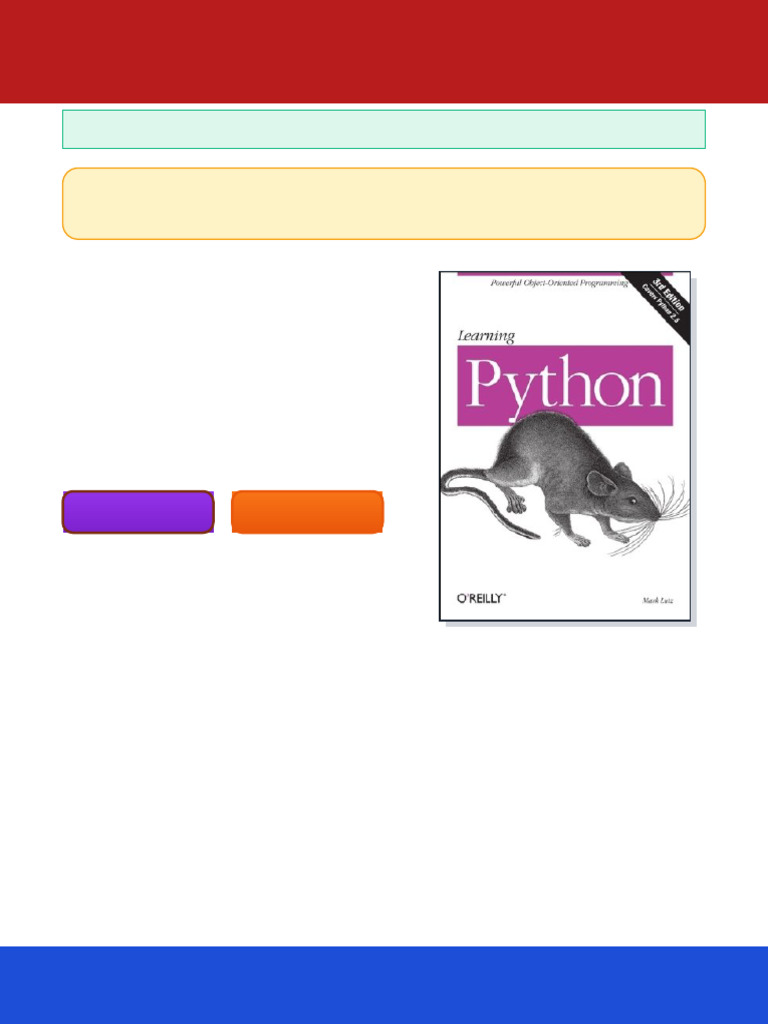 Learning Python Third Edition Mark Lutz ebook remastered pdf | PDF | String (Computer Science ...