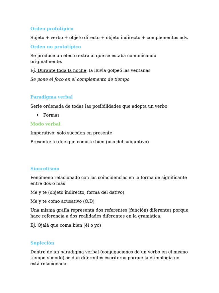 Estructura y Paradigmas Verbales en Gramática | PDF