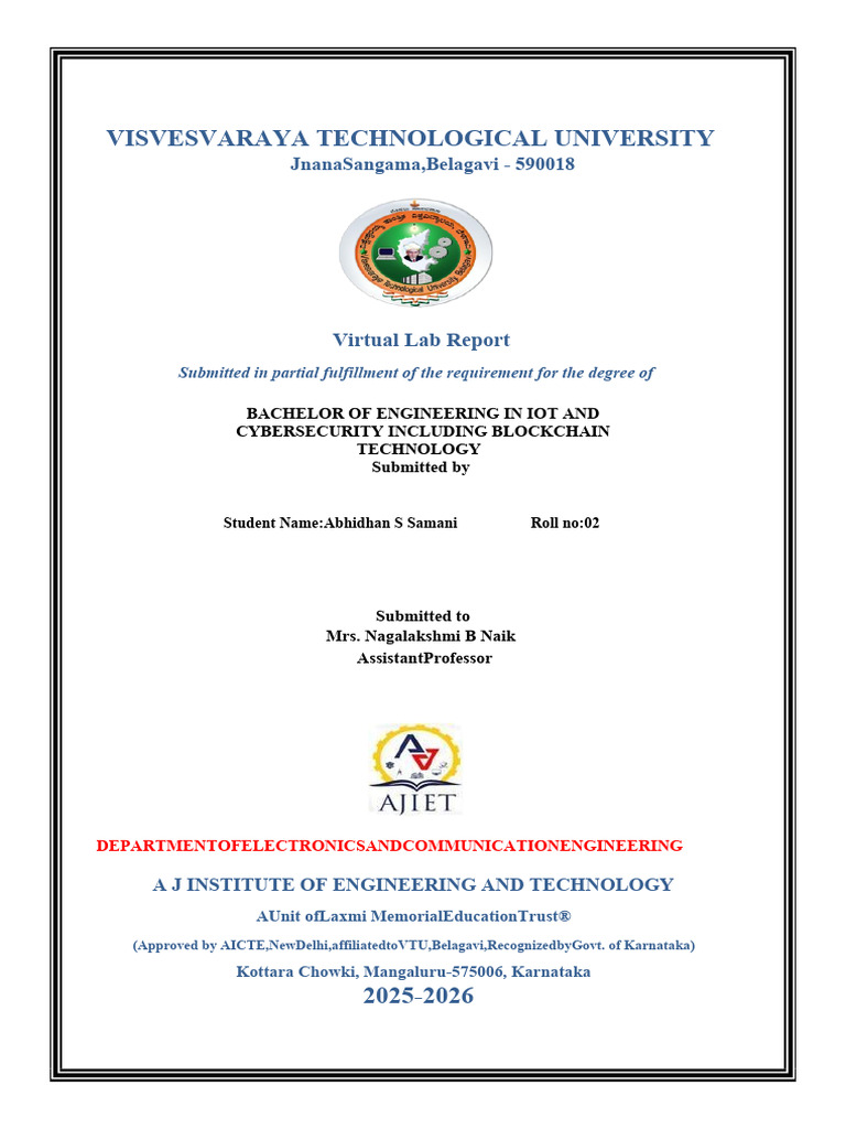 Vlab Report PDF | PDF