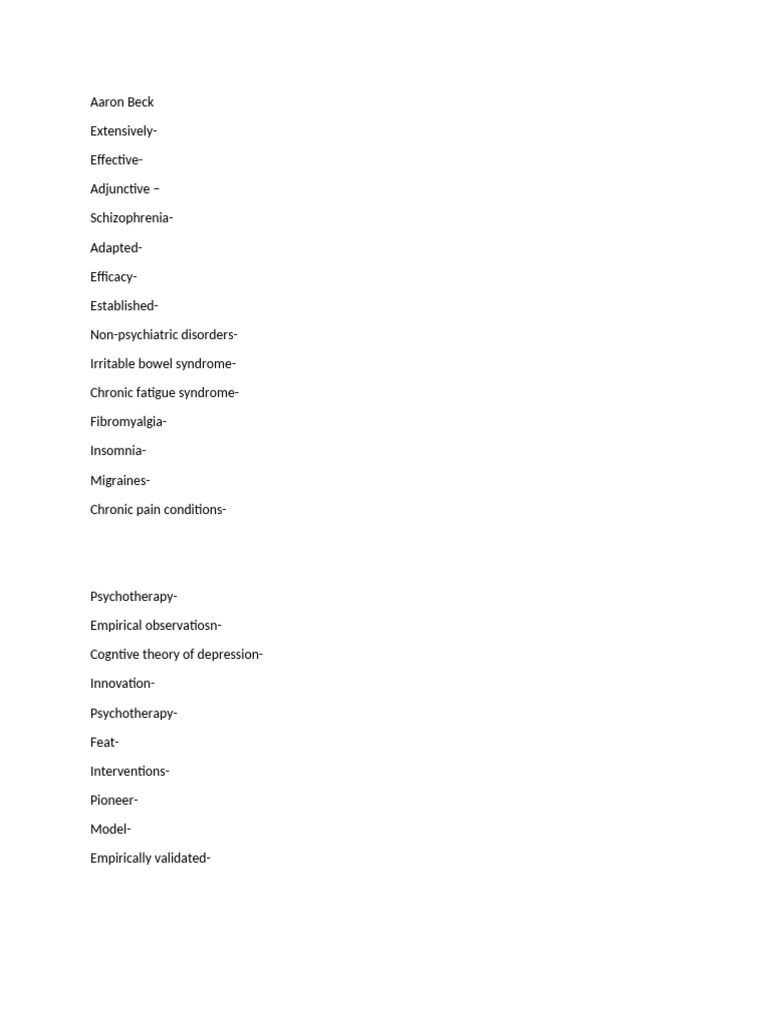 Aaron Beck | PDF | Cognitive Science | Behavioural Sciences