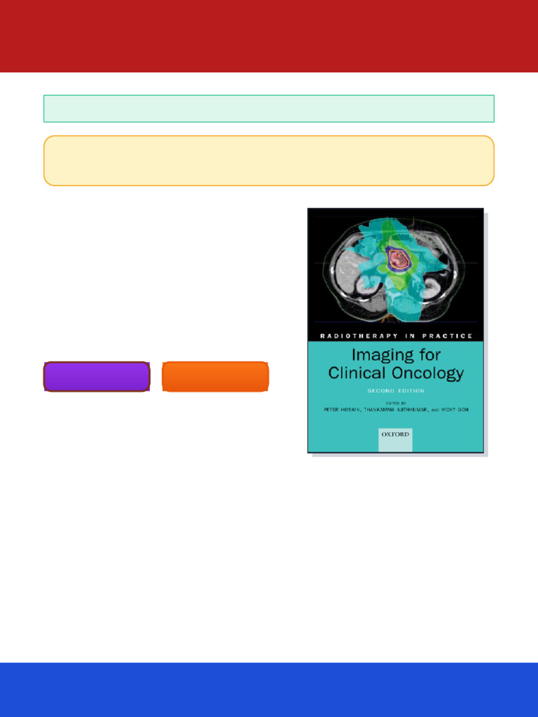 Imaging for Clinical Oncology Radiotherapy in Practice 2nd Edition ...