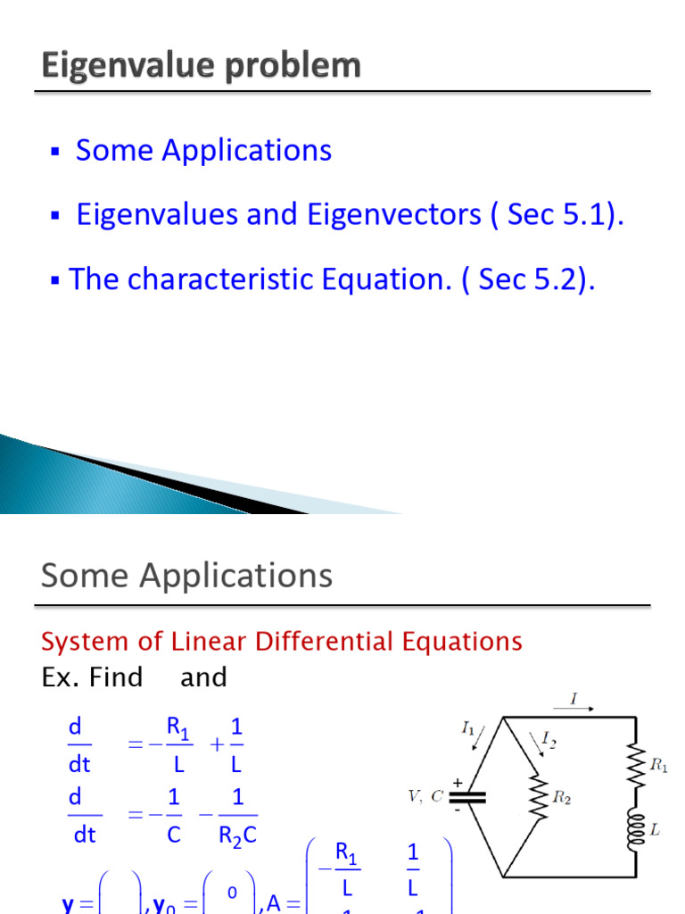 Math104 - WK10 - Sec 5.1, 5.2 | PDF | Eigenvalues And Eigenvectors ...
