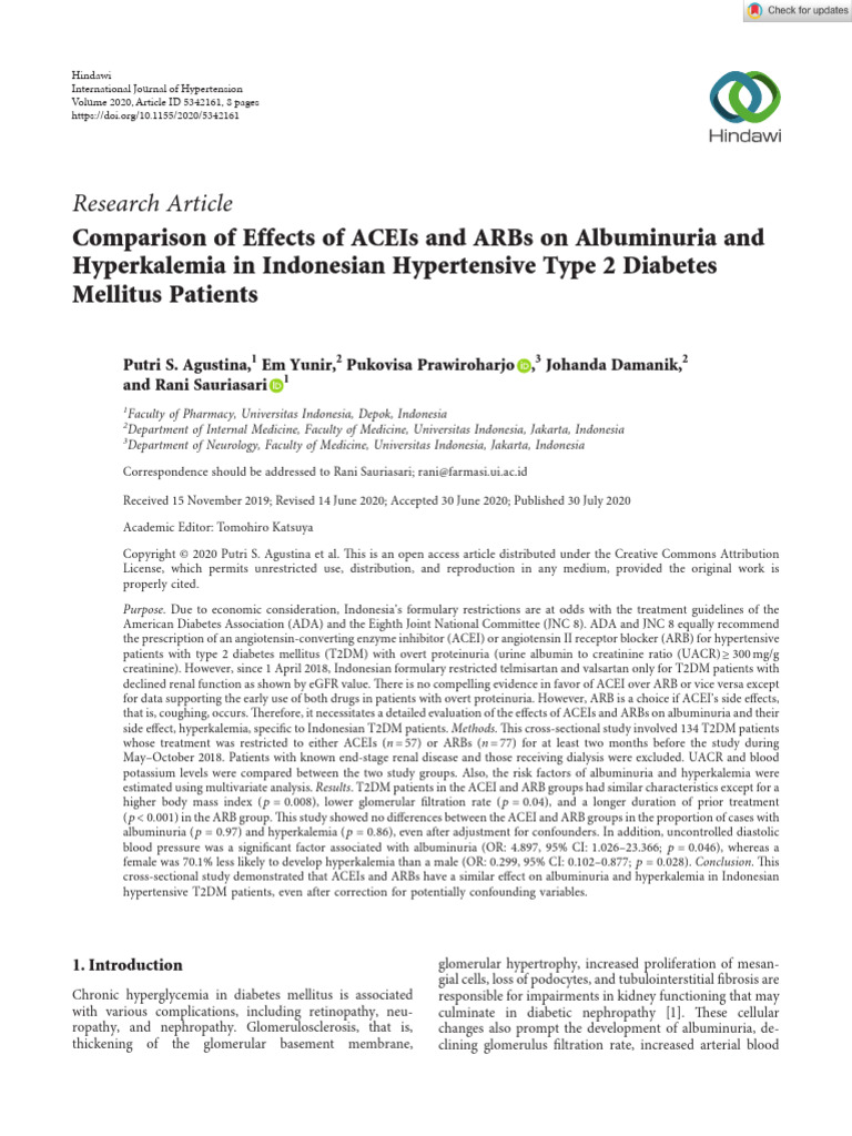 International Journal of Hypertension - 2020 - Agustina - Comparison of ...