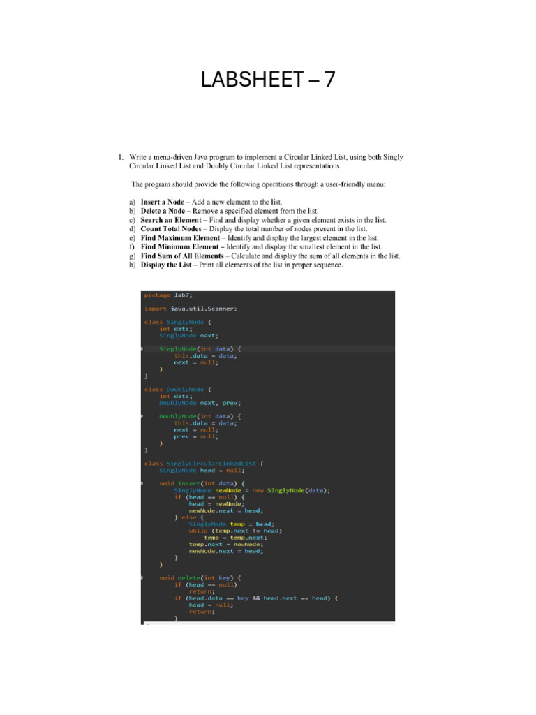 LABSHEET - 7 - Dsa | PDF