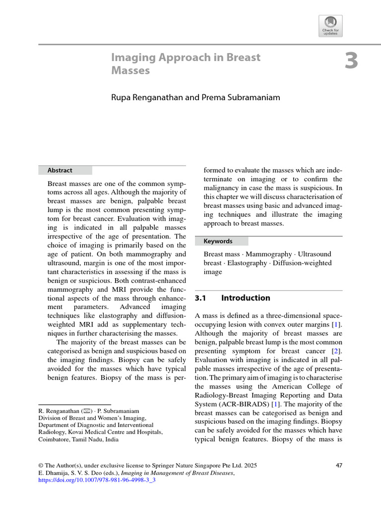 3 | PDF | Mammography | Medical Imaging