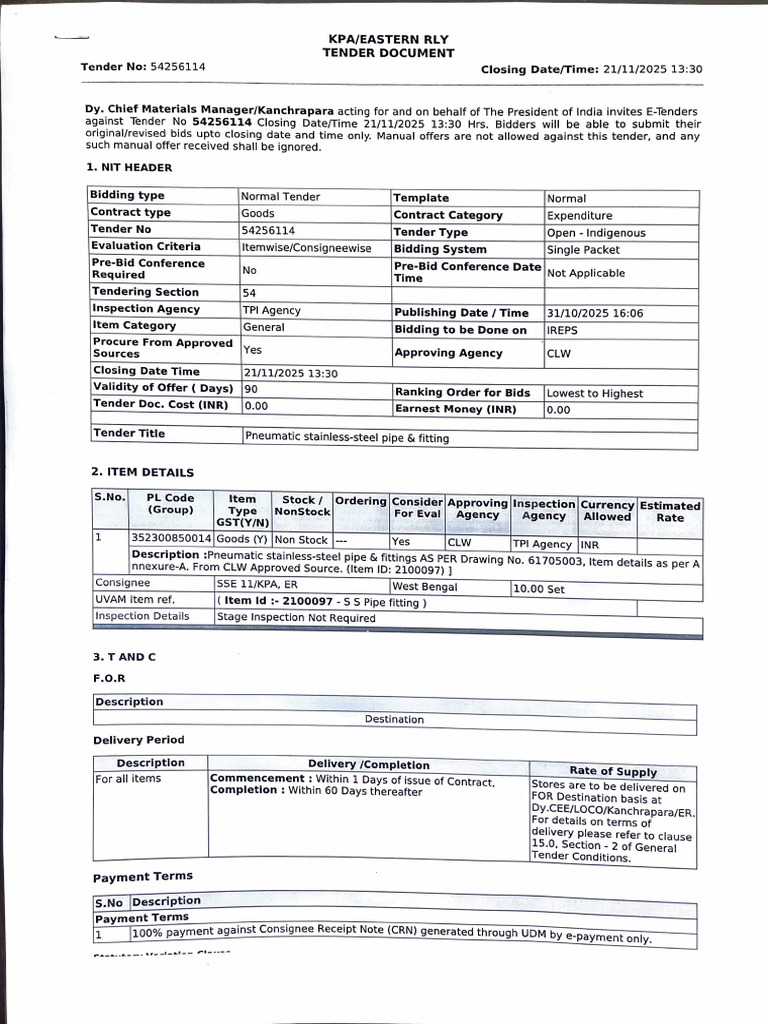 Tender & Annexure | PDF | Mechanical Engineering | Plumbing