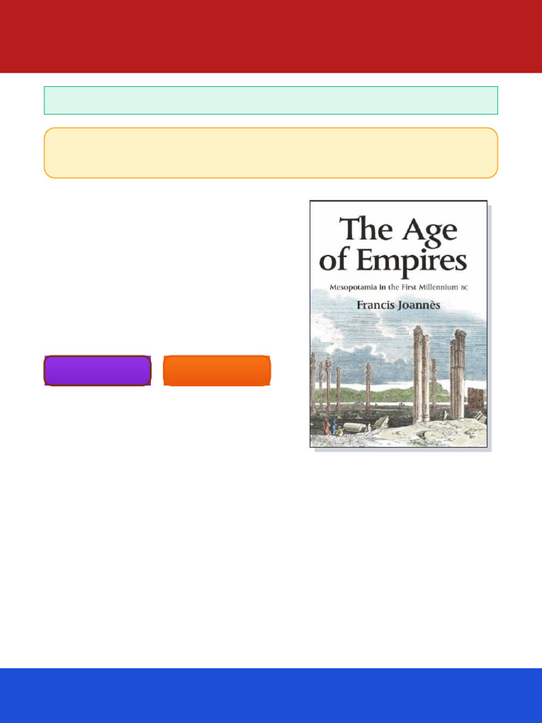 The Age of Empires Mesopotamia in the first millennium BC 1st Edition ...
