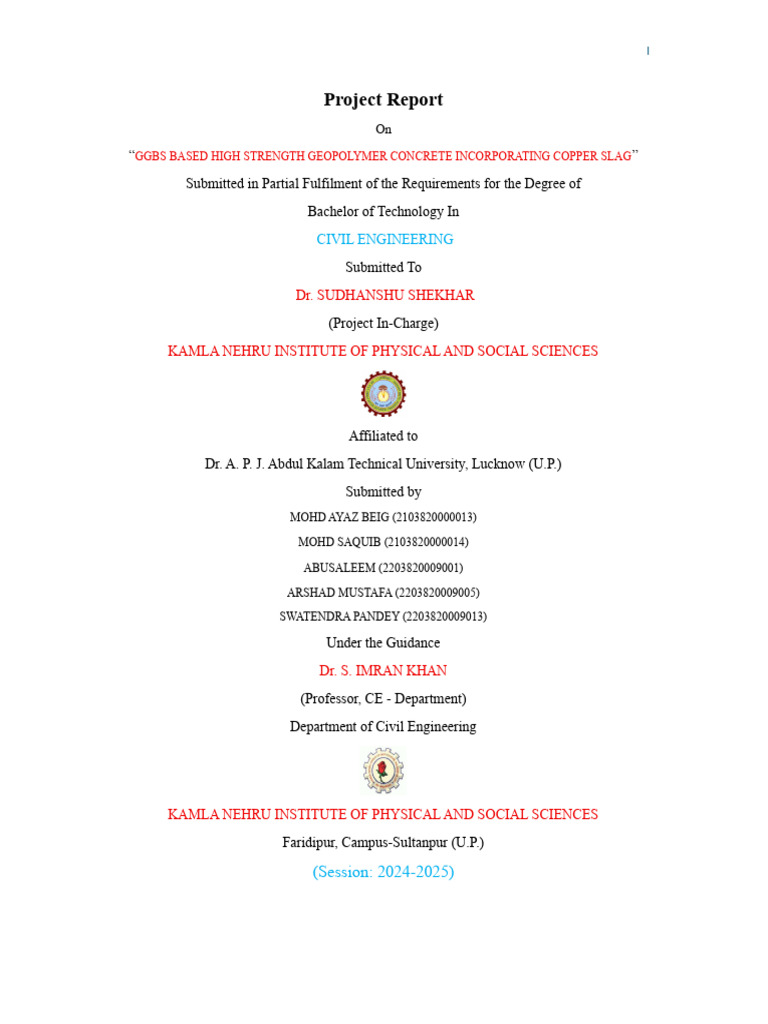 GGBS High Strength Geopolymer Concrete | PDF | Concrete | Cement