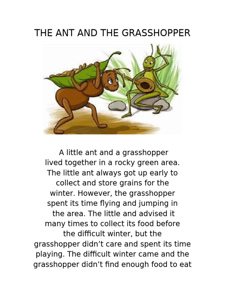 The Ant and The Grasshopper | PDF