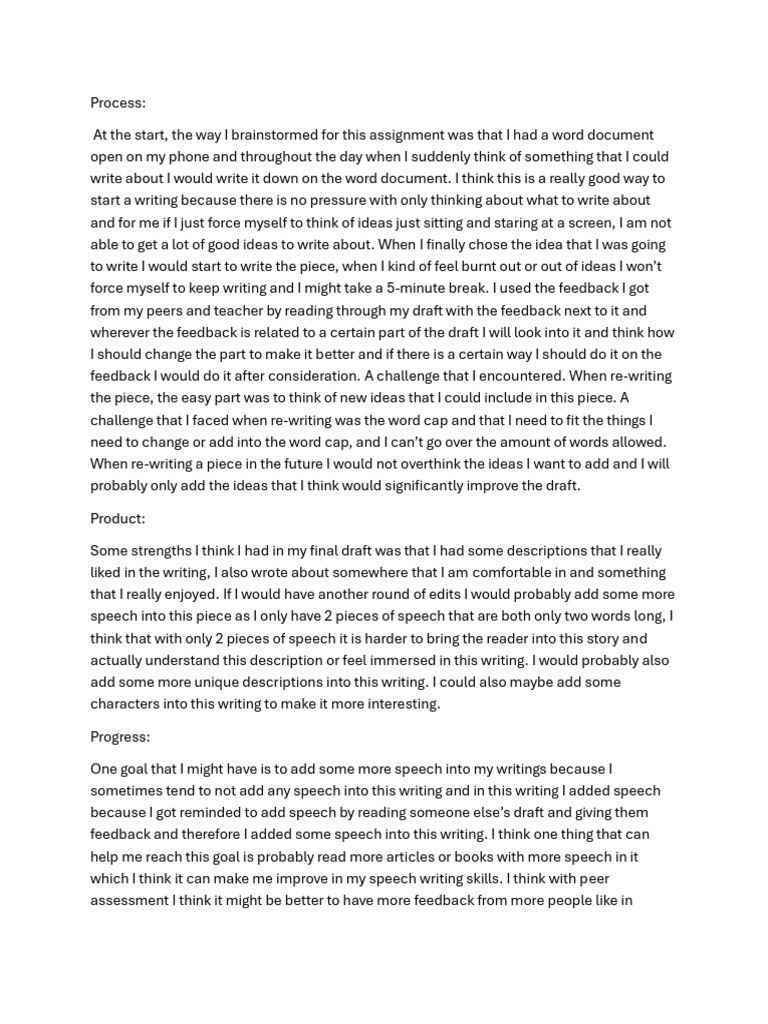 Reflection On Composition #1 | PDF | Writing | Learning