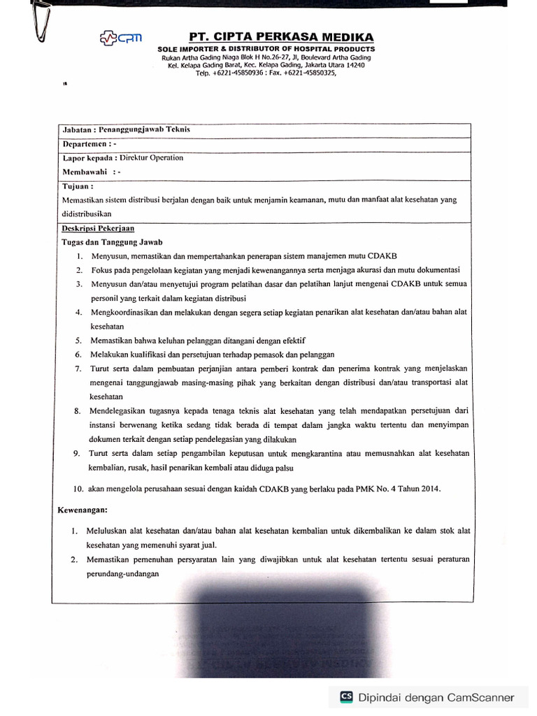 uraian tugas direktur | PDF