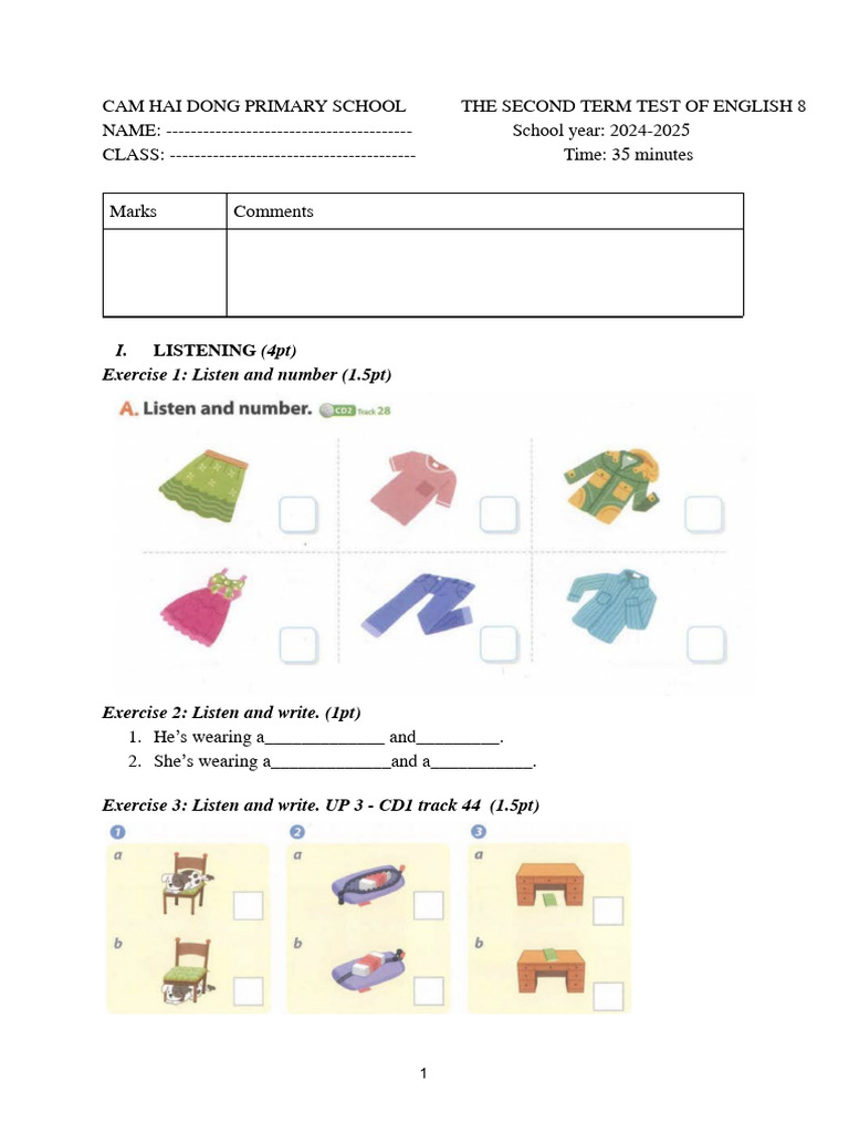 Grade 3 English Test_08 (1) | PDF