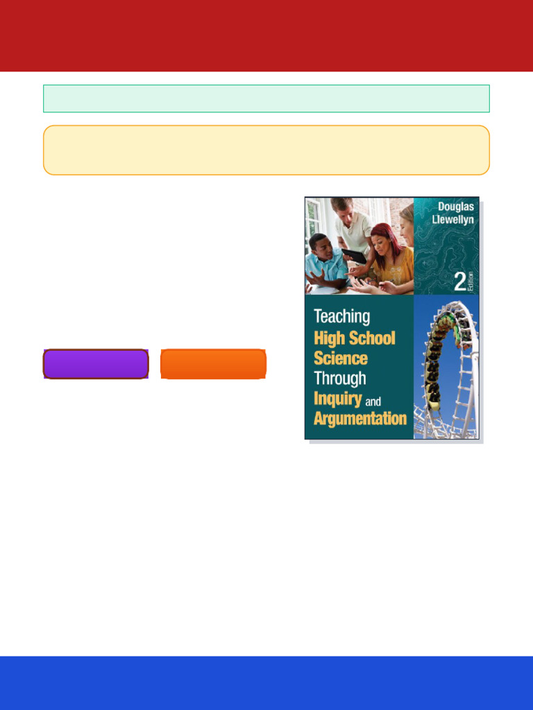 Teaching High School Science Through Inquiry and Argumentation 2nd ...