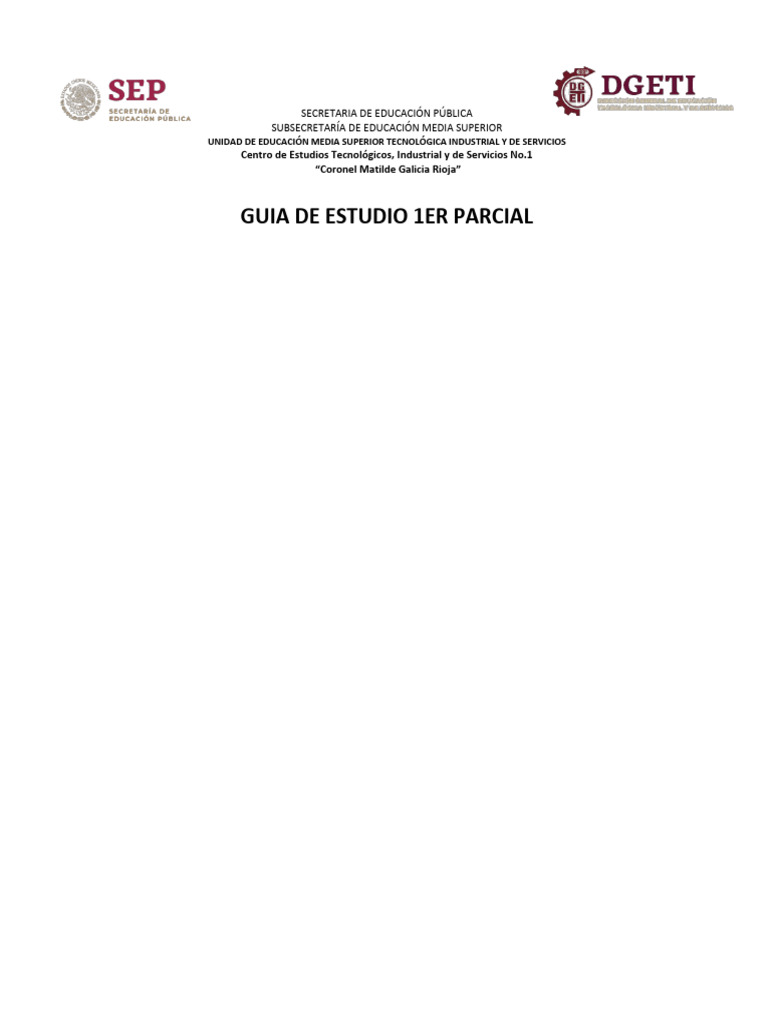GUIA DE ESTUDIO 1er parcial | PDF | Organismos | Biología