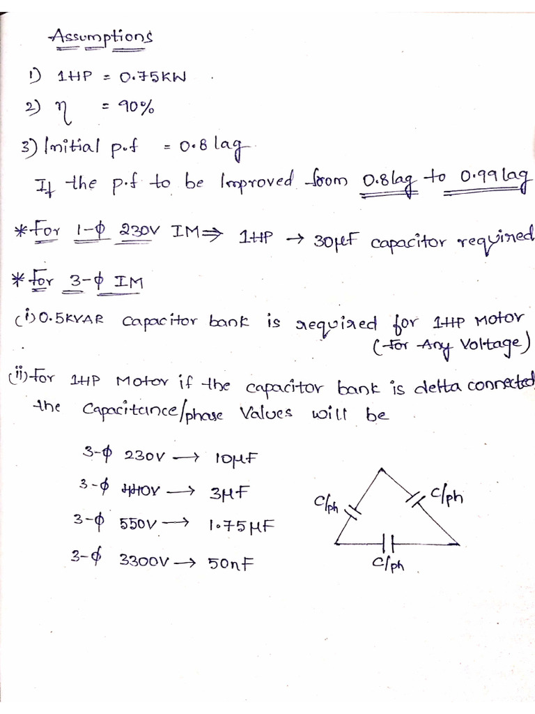 Capacitor Bank Calculation | PDF