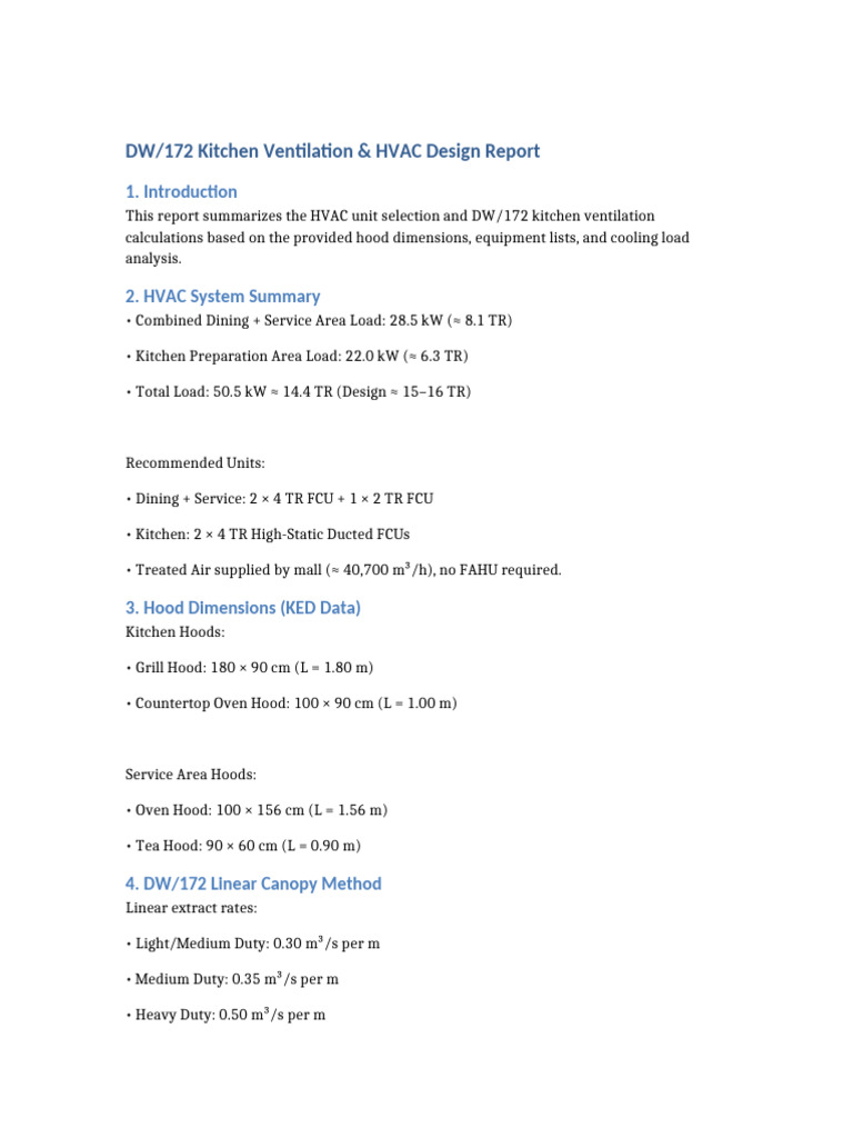 DW172 HVAC Design Report | PDF