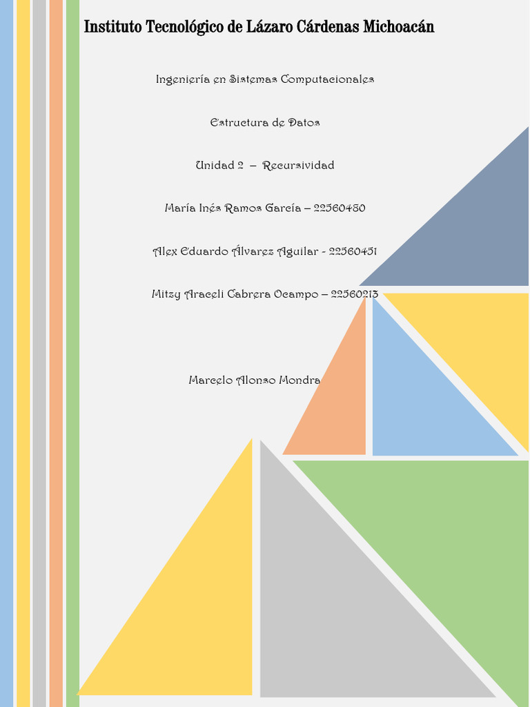 Trabajo 1-U2 Estructura de Datos | PDF | Lenguaje de programación | Recursividad