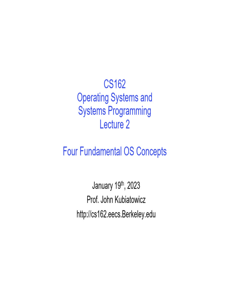 2-Four Fundamental OS Concepts | PDF | Operating System | Process ...