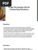 Tocolytic Agents: Mechanisms & Side Effects | PDF | Drugs | Pharmacology