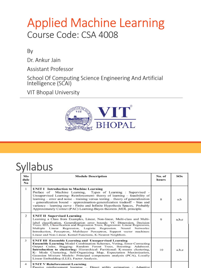 Applied machine learning module 4 | PDF | Learning | Cognitive Science