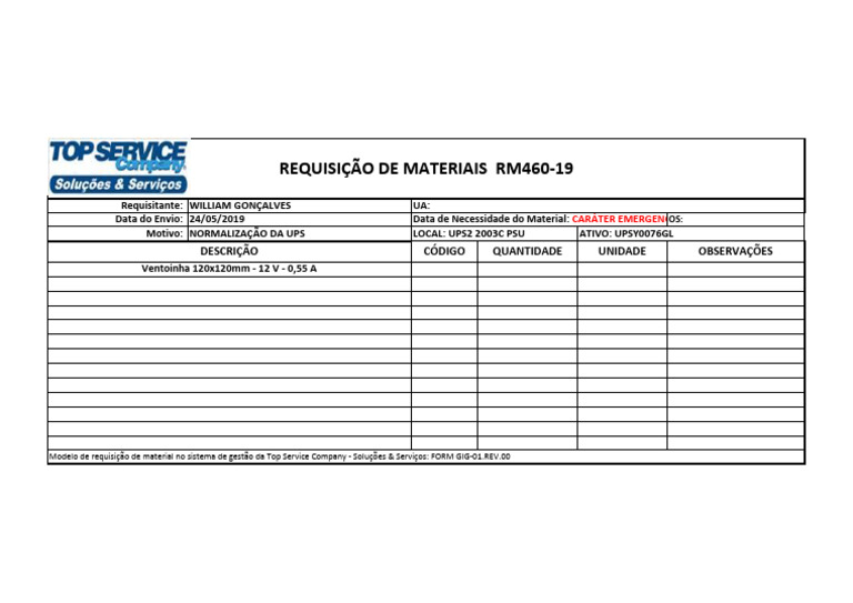RM460-19 UPSY0076GL - 10KVA - UPS2 2003C PSU - 24.05.2019 | PDF
