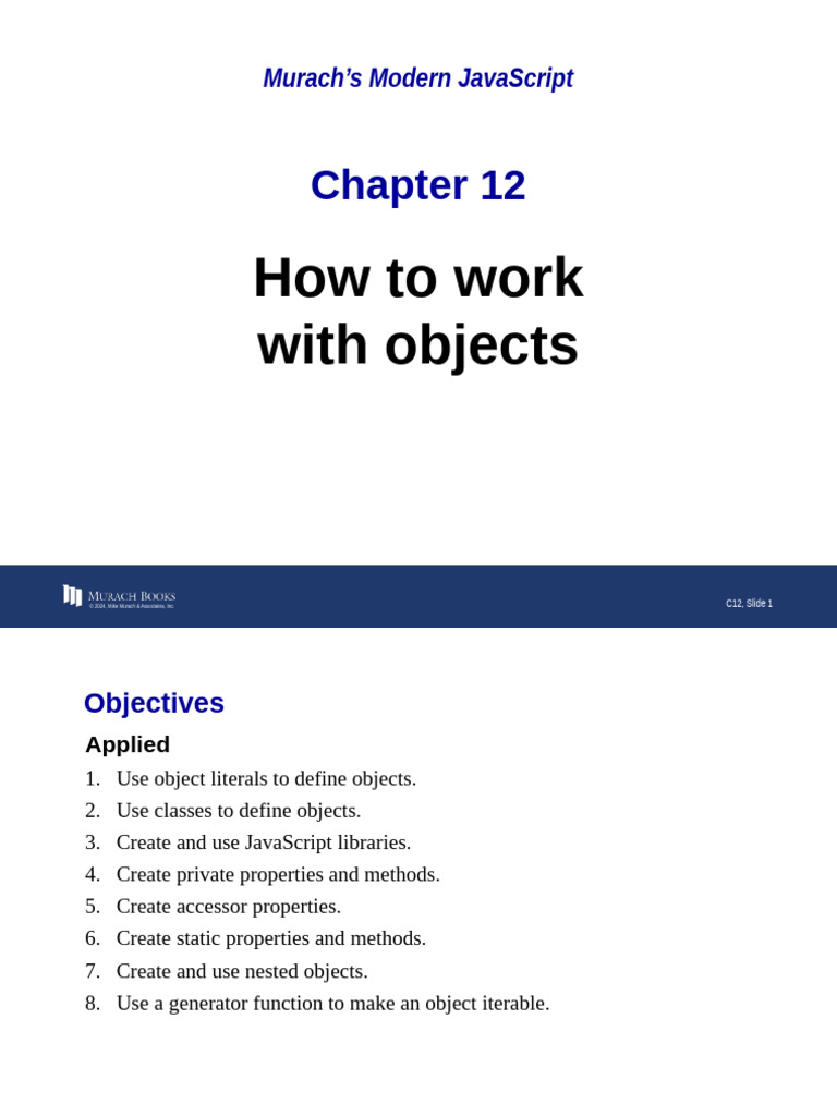 Chapter 12 Slides | PDF | Java Script | Constructor (Object Oriented ...