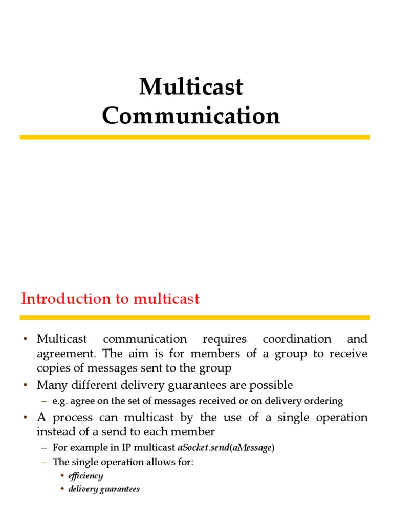 Multicast Communication | Multicast | Transmission Control Protocol