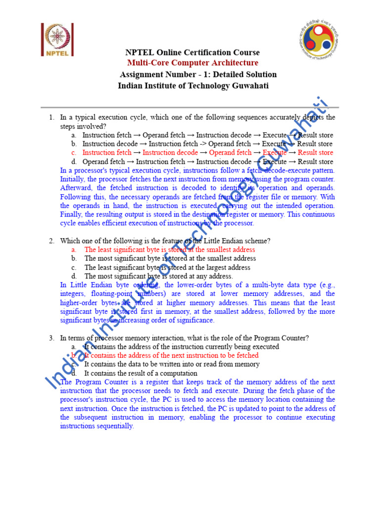 COA Answers Merged | PDF | Central Processing Unit | Parallel Computing