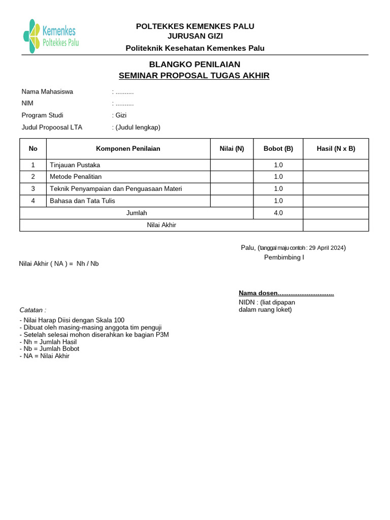 Contoh Blanko Proposal | PDF
