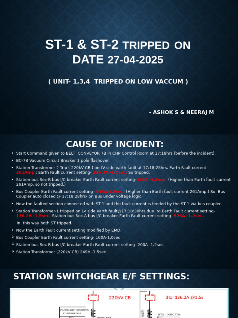 ST-1,2 TRIPPED DATED 27.04.2025. | PDF | Boiler | Vacuum