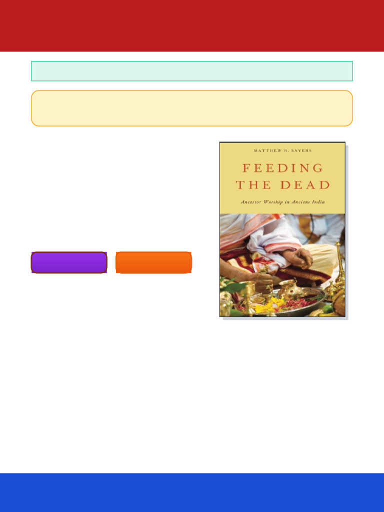 Feeding The Dead Ancestor Worship in Ancient India 1st Edition Matthew ...