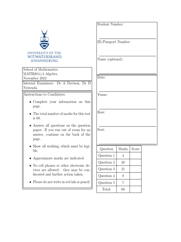 MATH201x_Alg_Nov2023_short_solns | PDF | Eigenvalues And Eigenvectors ...