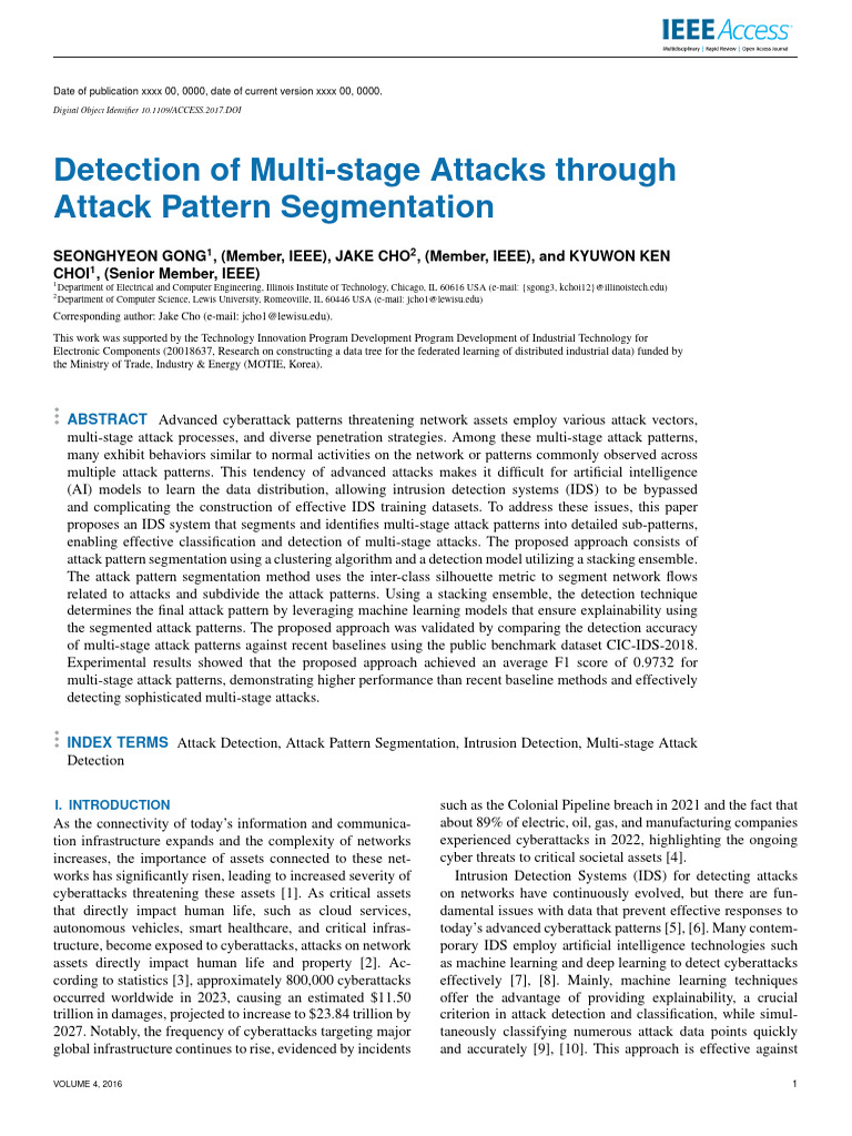 Detection of Multi-stage Attacks Through Attack Pattern Segmentation ...