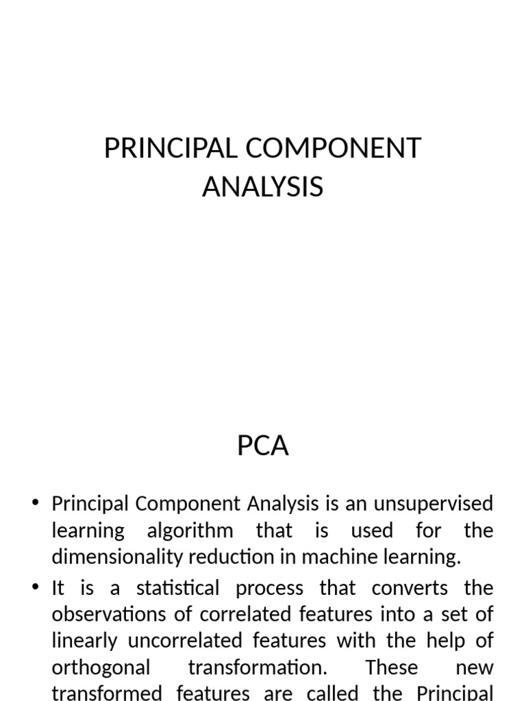 Principal Component Analysis | PDF | Eigenvalues And Eigenvectors ...