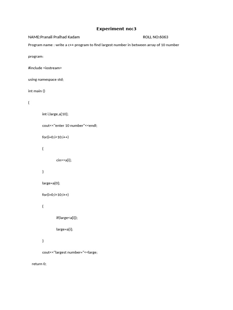 Program No 3 | PDF