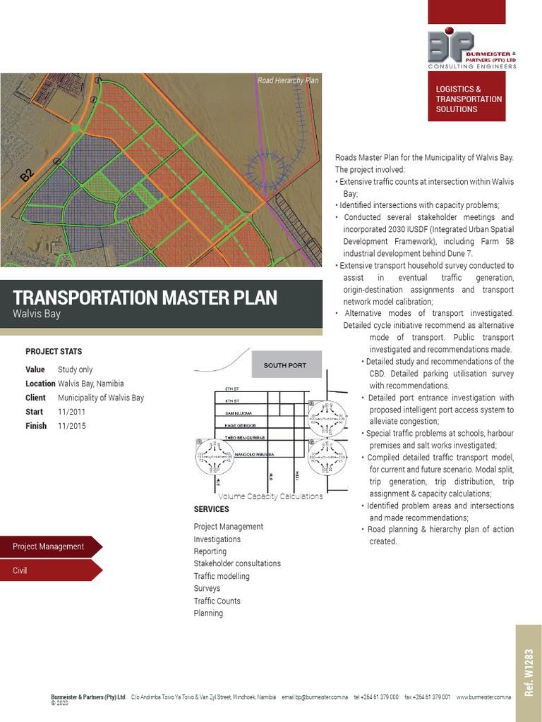 Walvis Bay Transportation Master Plan | PDF | Environmental Design ...