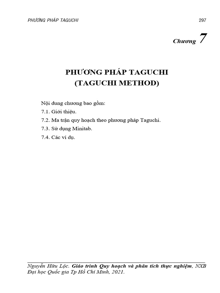 CH07 Taguchi Method | PDF