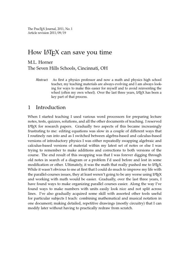 LaTeX For MathSciTeachers | PDF | Te X | Bracket