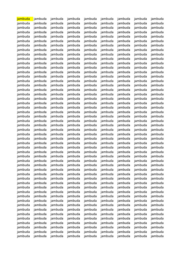 Jambuda Repetition Document | PDF